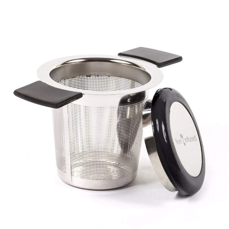 Infuseur à thé en inox à larges poignées avec couvercle - Saveur-Thé.fr